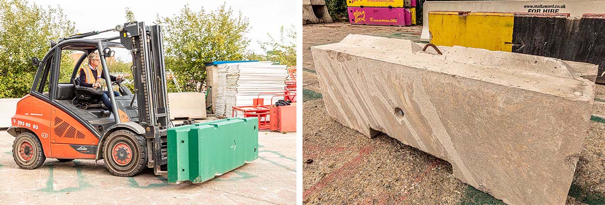 Concrete Security Blocks With Forklift Slots | Maltaward